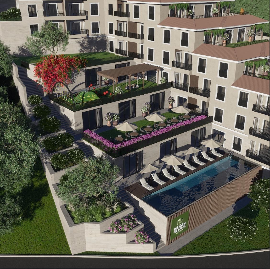 Two-bedroom apartment of 55.39 m² with sea view in the new residential ...